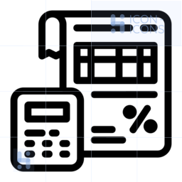 Invoice calculator Icon in PNG and SVG