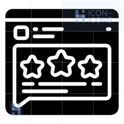 Star rating review Icon in PNG and SVG