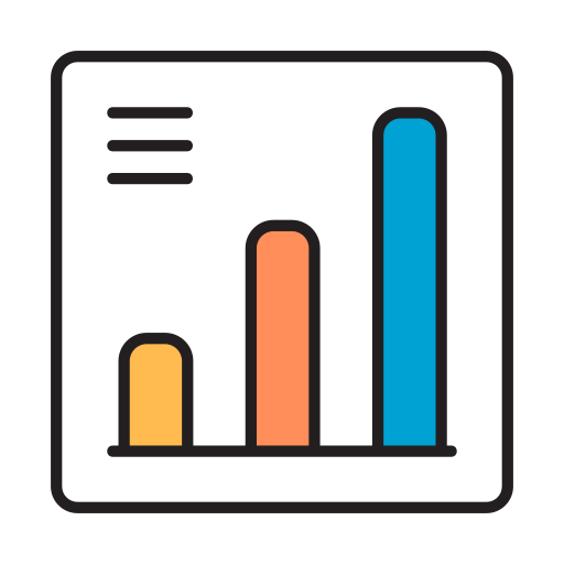 Chart data statistics report - Business & Finance Icons