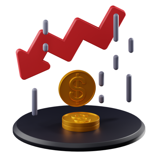 Financial decline - free Icon PNG, SVG