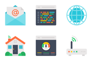 Internet of things Flat Duo Color Icons icons by Rahat Ali