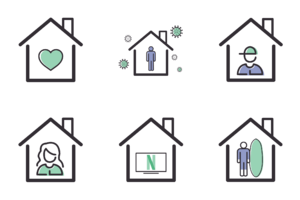 Stay at home Filled Icon Pack icons by Jerry Design